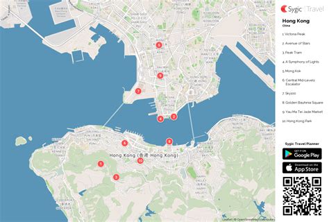 Hong Kong Printable Tourist Map