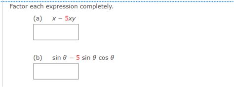 Solved Factor Each Expression Chegg Com