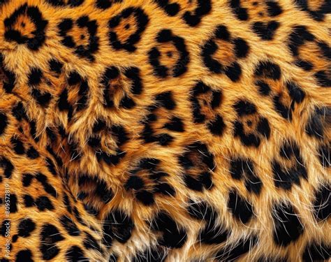 Leopard Print Fabric Texture Seamless Pattern High Resolution Stock