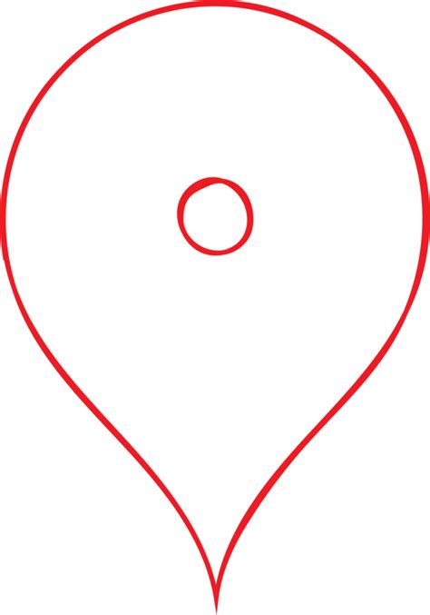 Hand Drawn Map Pointer Pin Clip Art PNG
