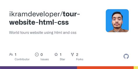 github ikramdeveloper tour website html css world tours website using html and css