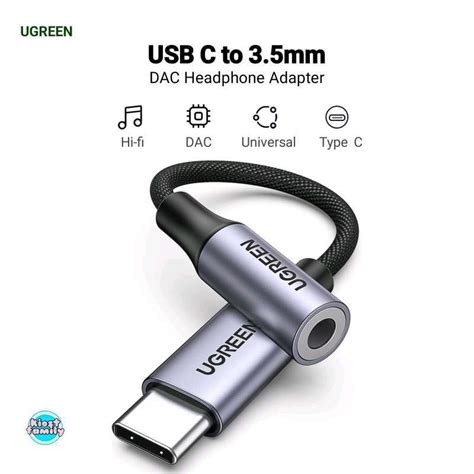 Jual Ugreen Usb Type C To Mm Audio Adapter With Dac Chip Bit Khz Hifi Dac Cable Cord