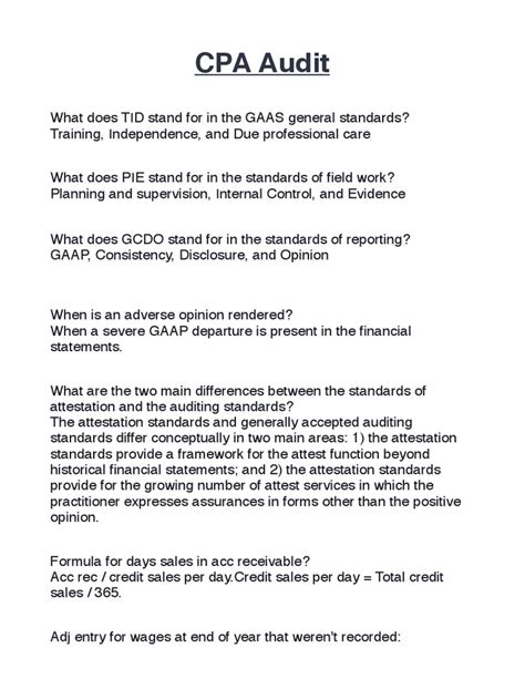 Cpa Audit Pdf Financial Audit Auditors Report