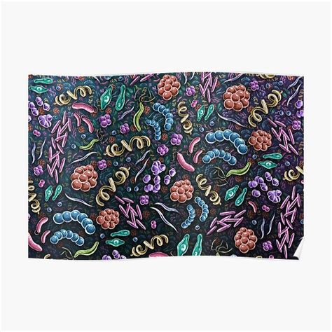 Microbial Pattern Poster For Sale By Jared Hart Redbubble
