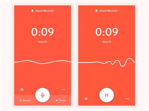Sound Recorder App Mobile App Ui App Ui Design Ui Design