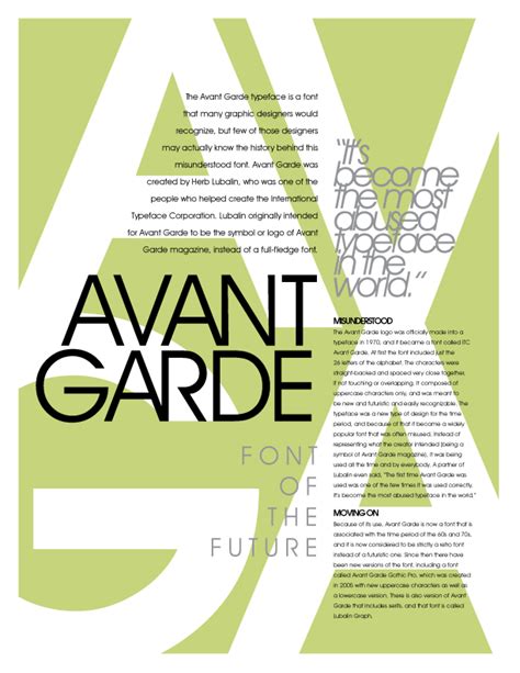 Avant Garde Font Poster By Thistlesis On Deviantart