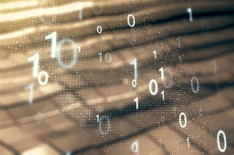 Premium Photo Abstract Virtual Binary Code Sketch On Shiny Metal