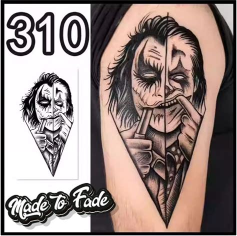 Semi Permanent Tattoo Joker Anime Cartoon Tattoo Fake Tattoo Temporary