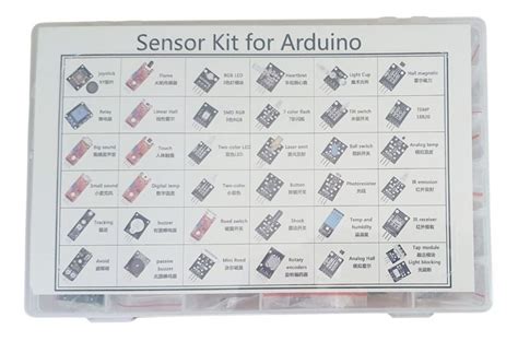 kit 37 sensores para arduino com caixa organizadora smartcomp seu