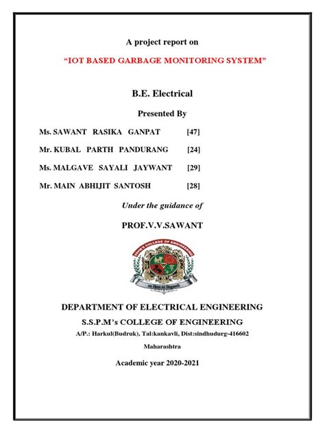 Garbage Base Monitoring System Using Iot Report Download Free Pdf Arduino Internet Of Things