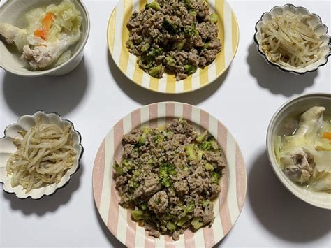 【5品】ワタナベマキさんのレシピでまた作りました。vol14 豚ひき肉とブロッコリーの豆板醤炒めなど。 Lee