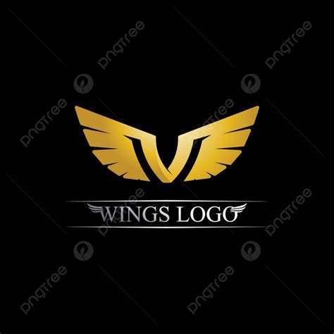 전문 디자이너를 위한 블랙 골드 윙 로고 심볼 틀 ㅏ 검은 Png 일러스트 및 벡터 에 대한 무료 다운로드 Pngtree