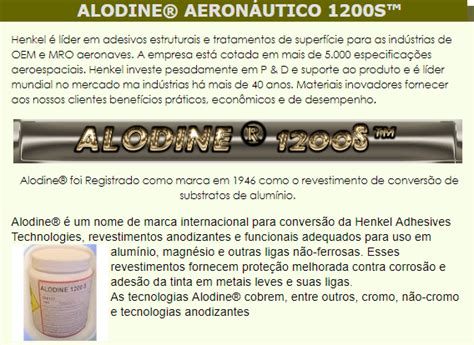 Alodine 1200s Henkel Aerospace Produtos Aeronáuticos