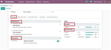 How To Manage Skills And Resumes In Odoo 13