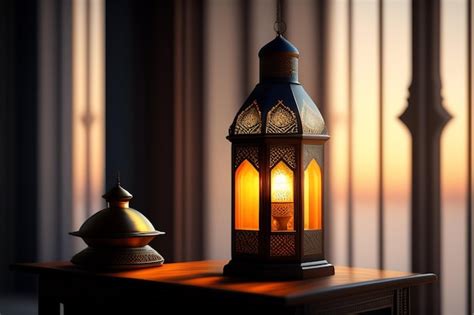 Una Lanterna Con La Luce Accesa Immagine Generata Dall IA