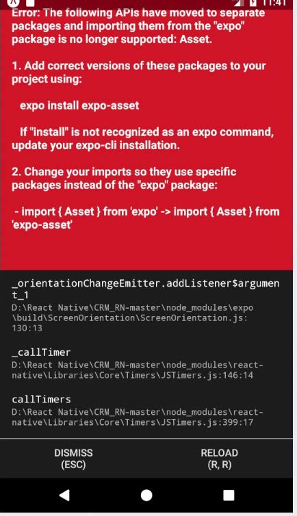 Error Package Is No Longer Supported Asset · Issue 7475 · Expoexpo · Github