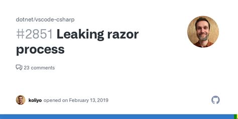 Leaking Razor Process · Issue 2851 · Dotnetvscode Csharp · Github