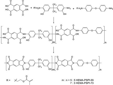 Chemical Structure And Synthesis Scheme Of Poly Amic Ester And