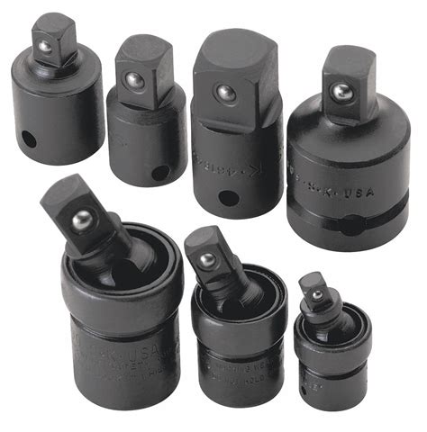 Impact Socket Adapter Set Black Oxide Output Drive Size In In Grainger