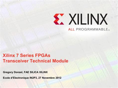 xilinx 7 series fpgas transceiver technical module
