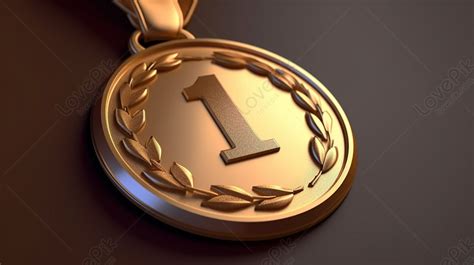 제기된 1위를 특징으로 하는 상세한 금메달의 3d 렌더링 특징 배경 금상 배경 메달 배경 이미지 Hd 특징 금상 메달 배경 사진 무료 다운로드 Lovepik