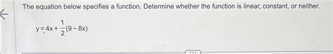 solved the equation below specifies a function determine