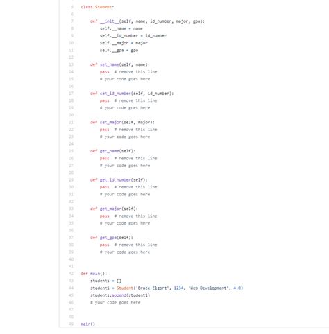 Solved Create A Simple Student Class Develop A Class Named Chegg