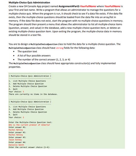 Solved Multiple Choice Quiz Administration Create A New C