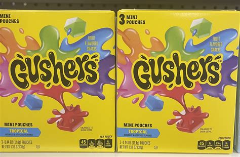 Gushers Tropical Fruit Flavored Snacks 3 Ct