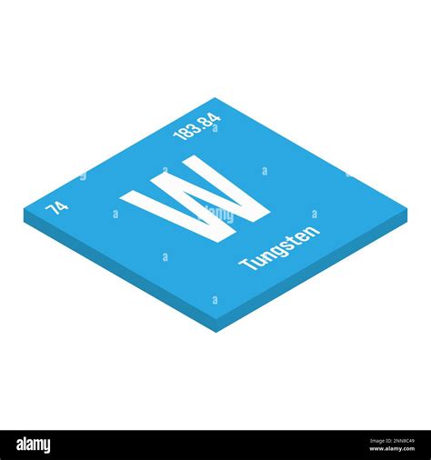 Tungsten W Periodic Table Element With Name Symbol Atomic Number And Weight Transition
