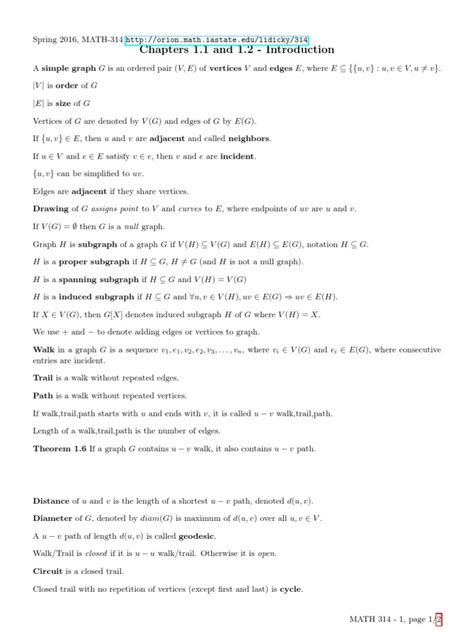 Graph Theory Notes Pdf Graph Theory Vertex Graph Theory