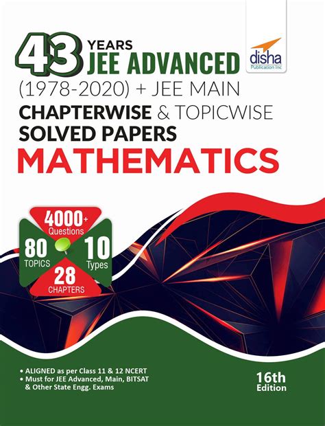43 Years JEE Advanced 1978 2020 JEE Main Chapter Wise Topic Wise Solved Papers