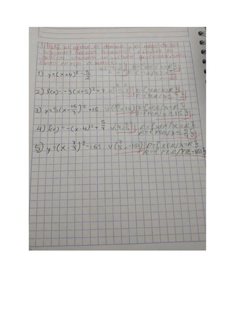 Vértice De Una Función Cuadrática Pdf