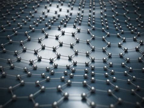Graphene Molecular Grid Graphene Atomic Structure Concept Hexagonal Geometric Form