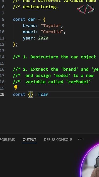 🔍 destructure object in javascript 📦 youtube