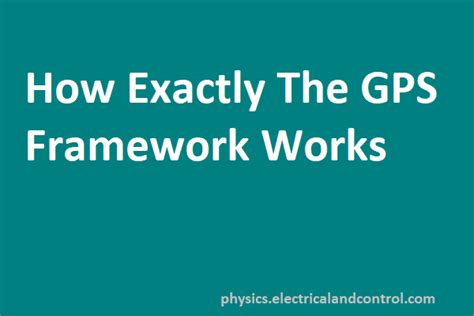 The Physics Behind Global Positioning System GPS Physics Hub