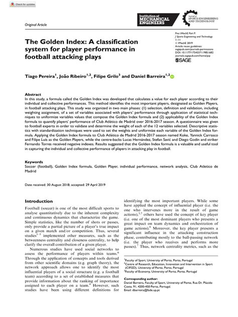 The Golden Index A Classification System Pdf Mean Standard Deviation