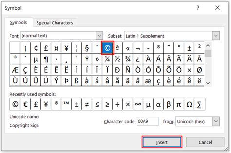 Insert Symbols In Excel