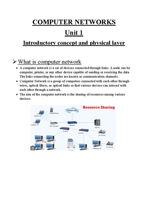 Computer Networks Computer Networks Unit 1 Introductory Concept And Physical Layer What Is