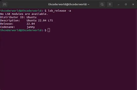 How To Check Ubuntu Version Through Terminal And GUI Thecoderworld
