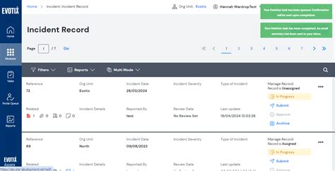 Deleting Multiple Records Evotix