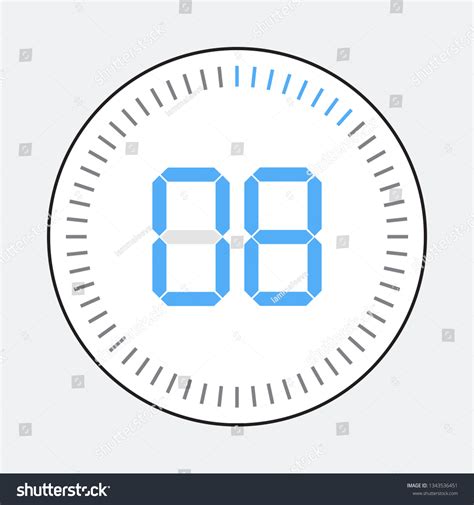 Minut Stopwatch Vector Icon Digital Timer Stock Vector Royalty Free Shutterstock