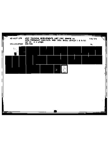 Fillable Online Word Frequency Analysis Mos 33s Skill Levels 1 And 2 Fax Email Print Pdffiller