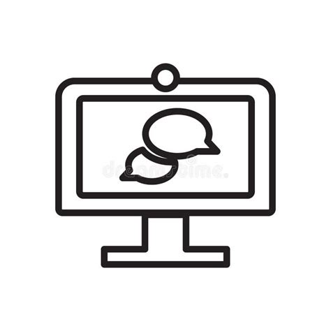 Monitor Icon Vector Isolated On White Background Monitor Sign Stock Vector Illustration Of