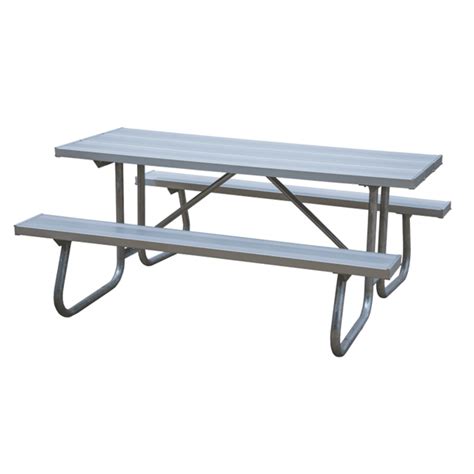 6 Ft Aluminum Picnic Table With Welded 1 58 In Frame Picnic