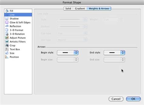 Formatting Arrowheads For Line Shapes In Powerpoint 2011 For Mac