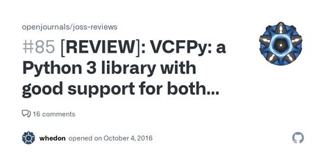 REVIEW VCFPy A Python Library With Good Support For Both Reading And Writing VCF Issue