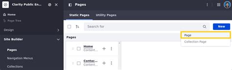 Adding Pages To Claritys Site Liferay Learn
