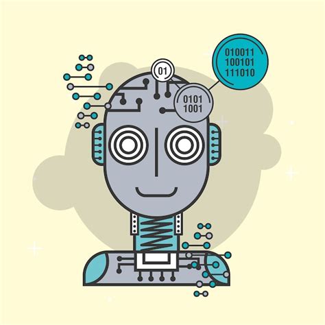 Premium Vector Artificial Intelligence Robot Binary Technology