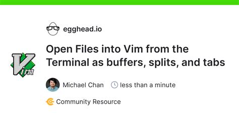 Open Files Into Vim From The Terminal As Buffers Splits And Tabs